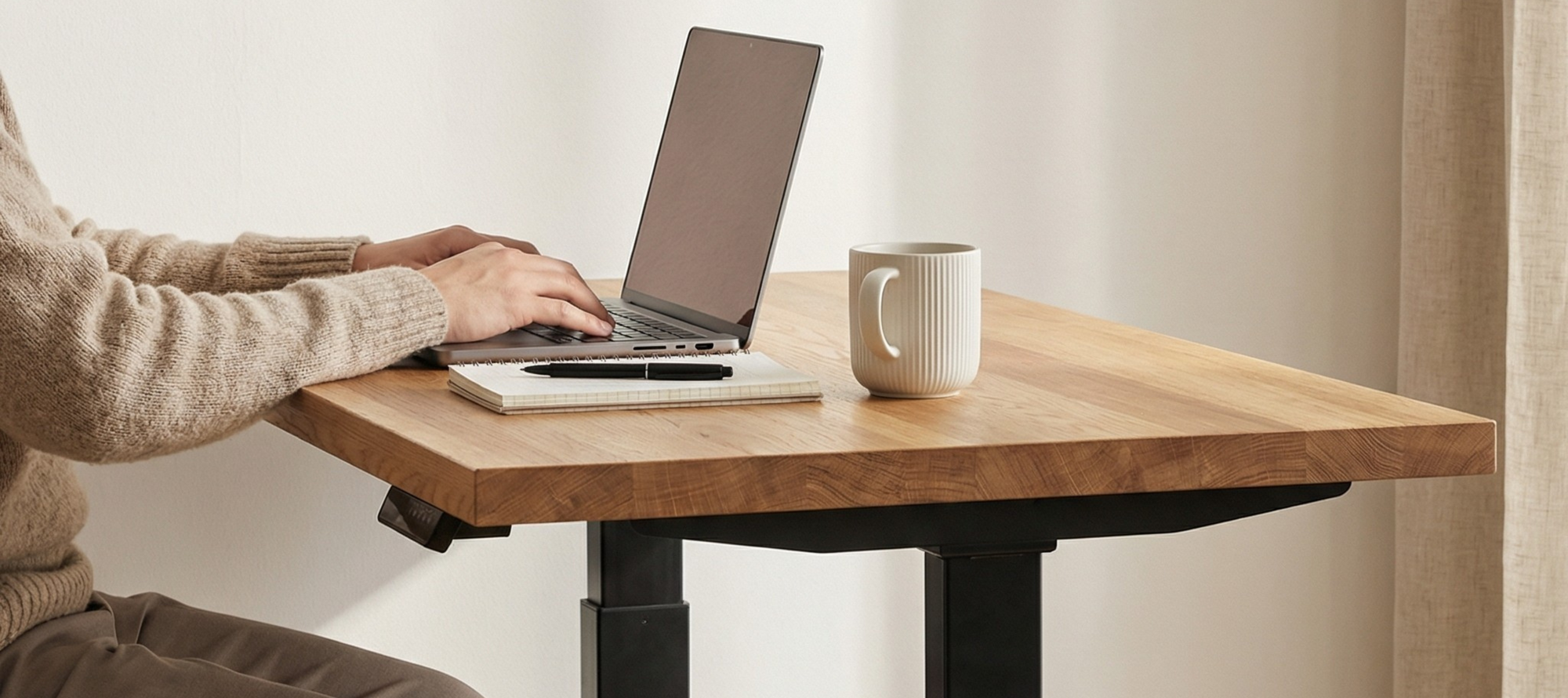 Solid Oak Standing Desk — Handcrafted in Europe | OAKO Denmark